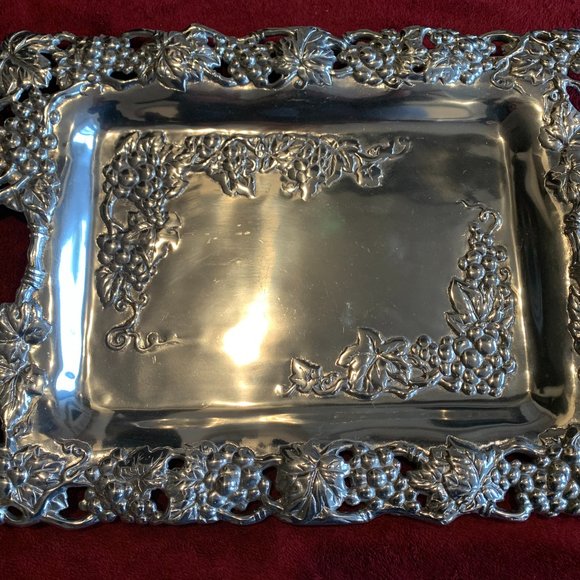 Arthur Court | Dining | Arthur Court Designs Grape Clutch Tray 8 X 13 ...